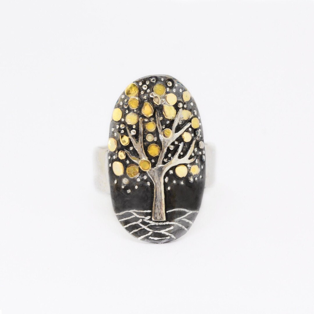 Tree of Life Ring, Statement Nature Inspired Ring for Women, Unique ...