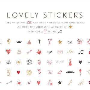 Wedding Emoji Stickers for Guest Book, Best Wishes, Great Emotions ...