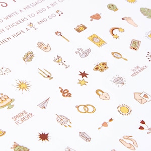Boho Wedding Emoji Stickers for Guest Book, Boho Theme Best Wishes ...