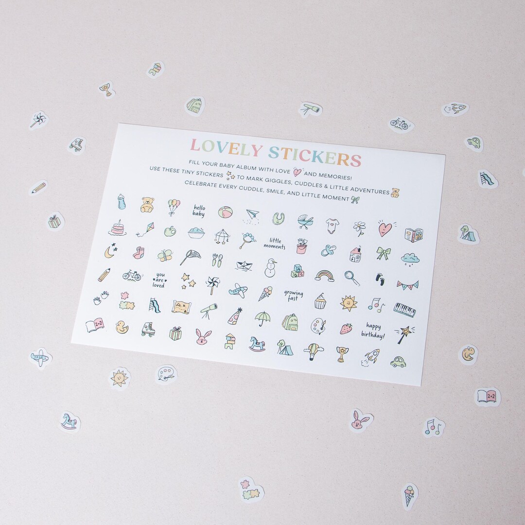 Baby Themed Stickers – Cute Kids Decorative Stickers for Scrapbooking ...