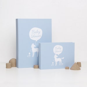 Baby Shower Album, Baby Album, Light Blue With Little Horse Instax ...