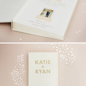 Instant Wedding Album Ivory Guest Book With Gold Glitter BOLD - Etsy