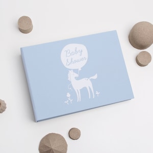 Baby Shower Album, Baby Album, Light Blue With Little Horse Instax ...