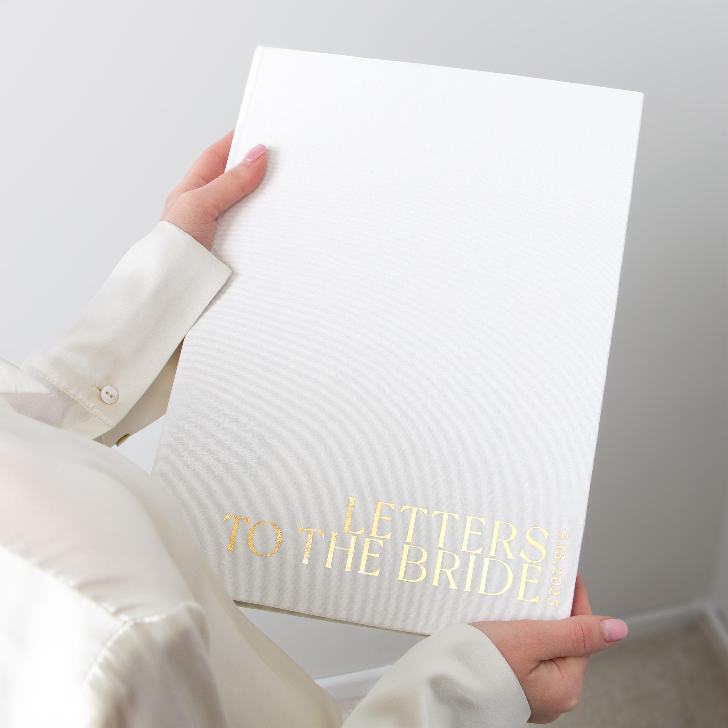 Letters to the Bride Guest Book Personalized Album Slip-in Polaroid ...