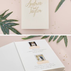 Instant Wedding Album Ivory Guest Book With Gold Glitter | Etsy