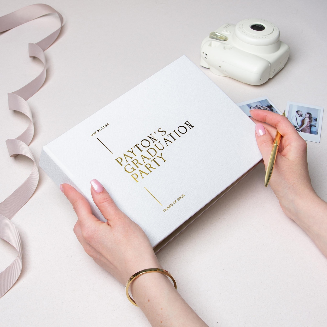 Graduation, Prom Personalized Book Slip-in, Polaroid, Event Guest Book ...