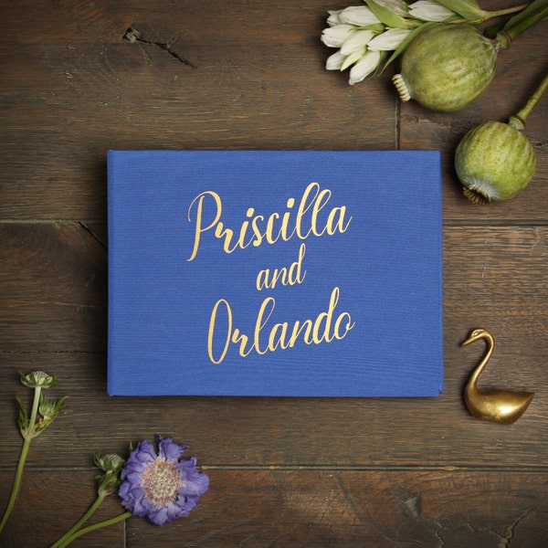 Royal Blue Wedding Guest Book - Etsy