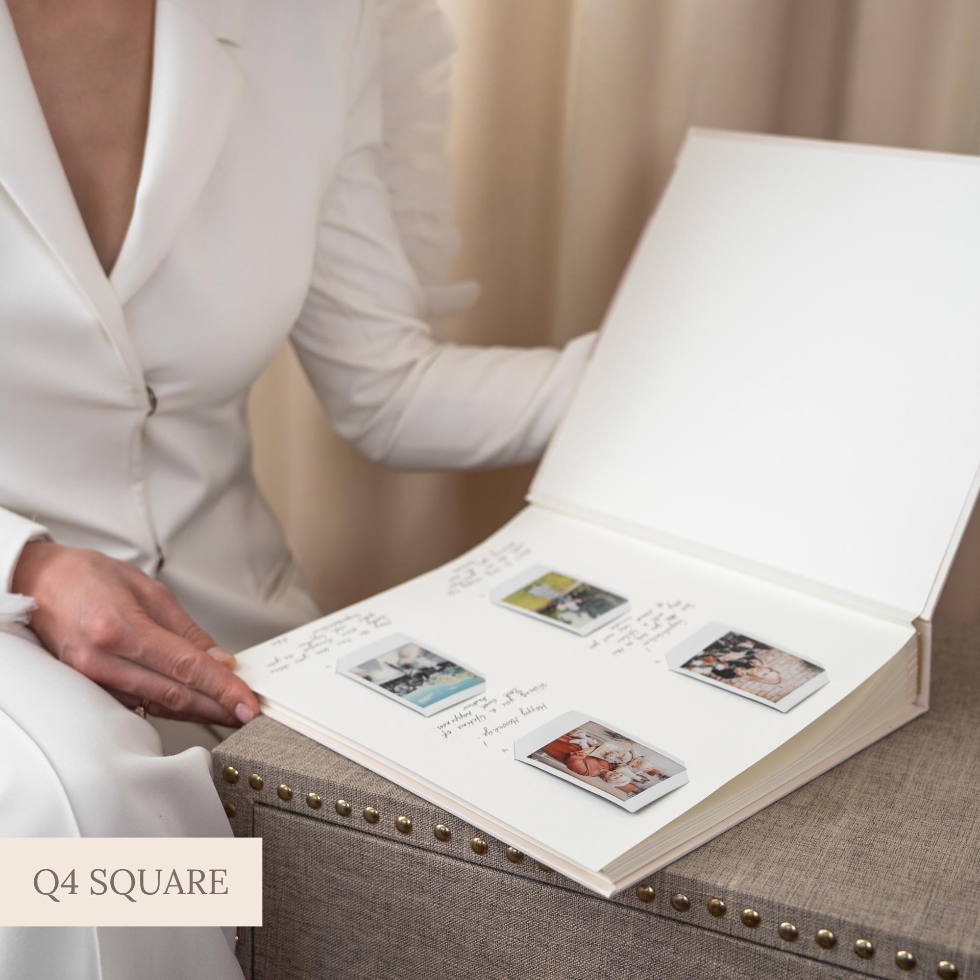 Wedding Guest Book Square + Free Gift, Personalized Album Slip-in ...