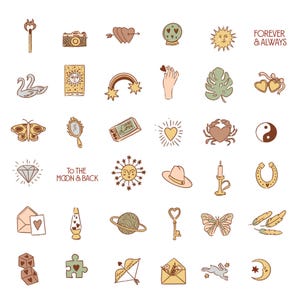 Boho Wedding Emoji Stickers for Guest Book, Boho Theme Best Wishes ...