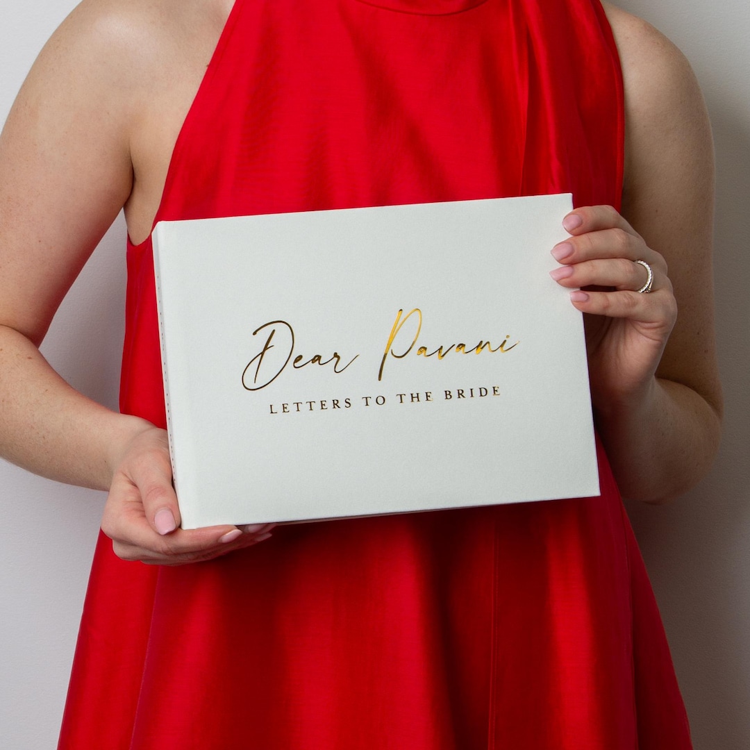 Minimalist Letters to the Bride Album – Elegant Personalized Bridal ...