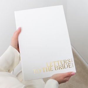 Letters to the Bride Guest Book Personalized Album Slip-in Polaroid ...