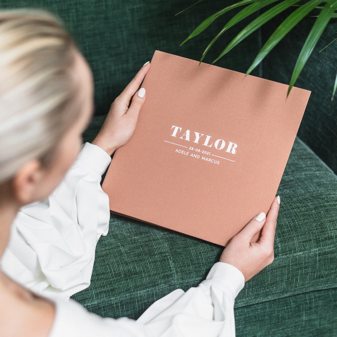 Large Cinamon Photo Wedding Album, 4x6, 5x7 for 80-200 Photos, Unique ...
