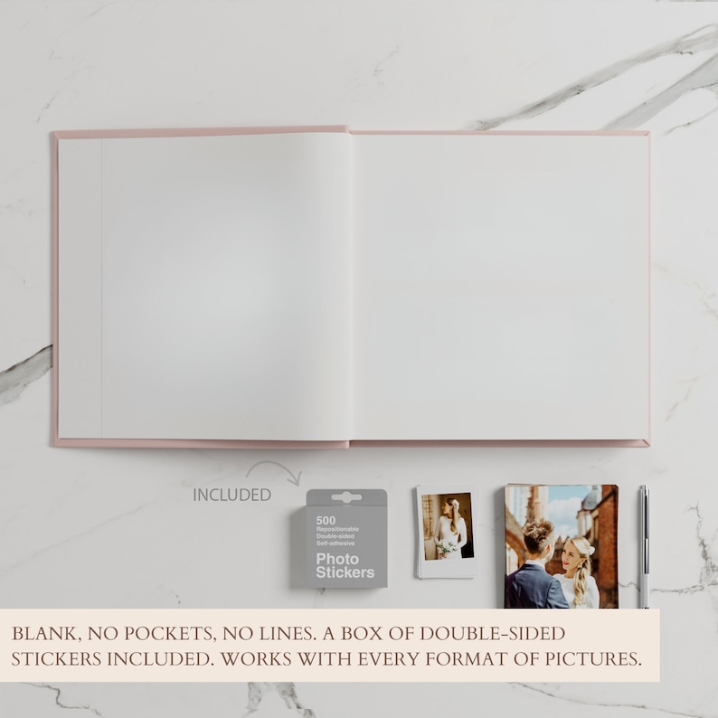 Light Blue Traditional Keepsake Photo Album Blank Page Scrapbook for ...