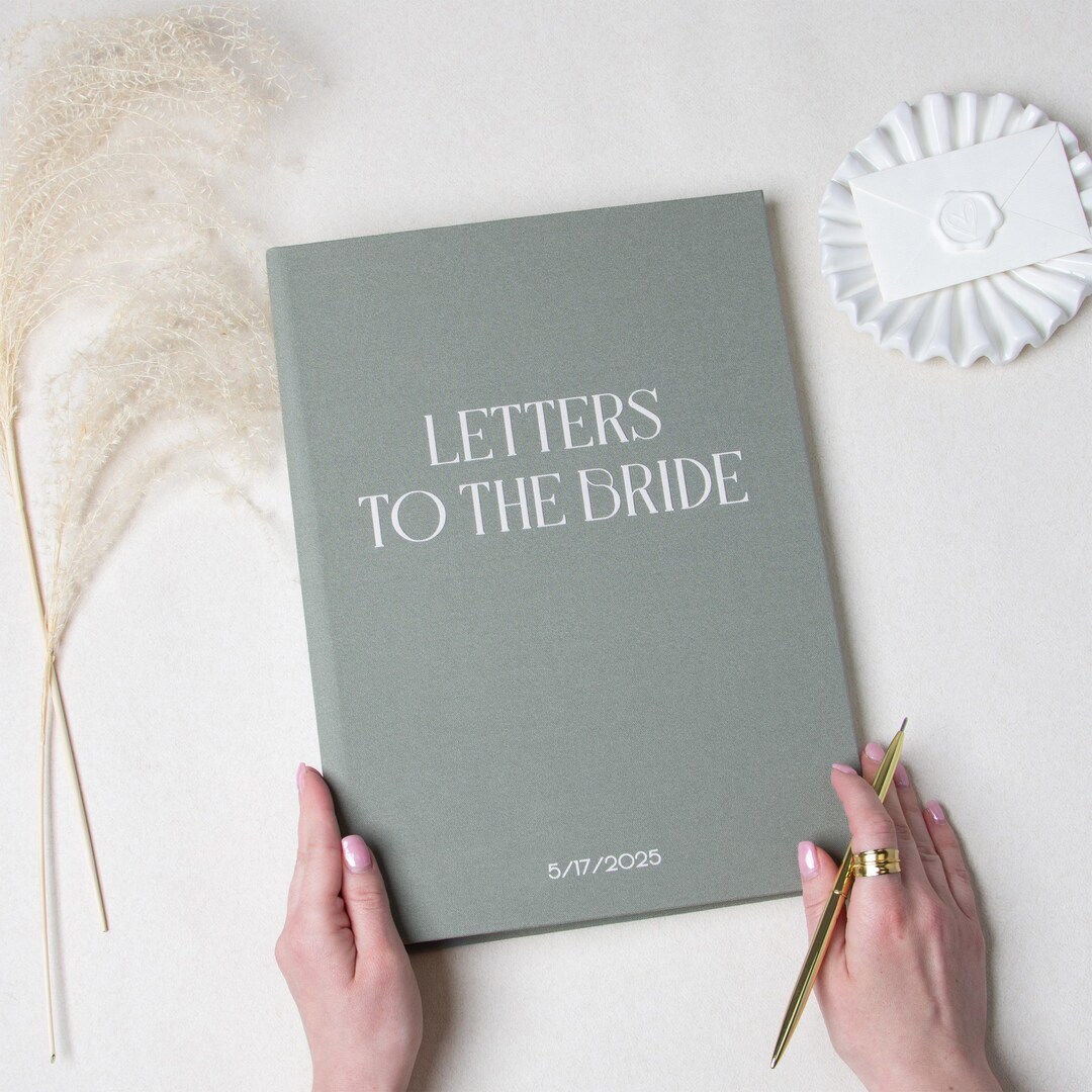 Sage Green Letters to the Bride Book Minimalist Bridal Shower Gift ...