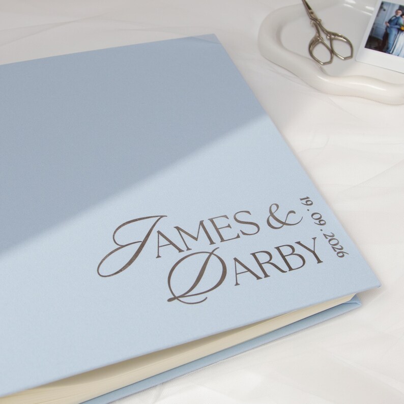 Light Blue Traditional Keepsake Photo Album Blank Page Scrapbook for ...