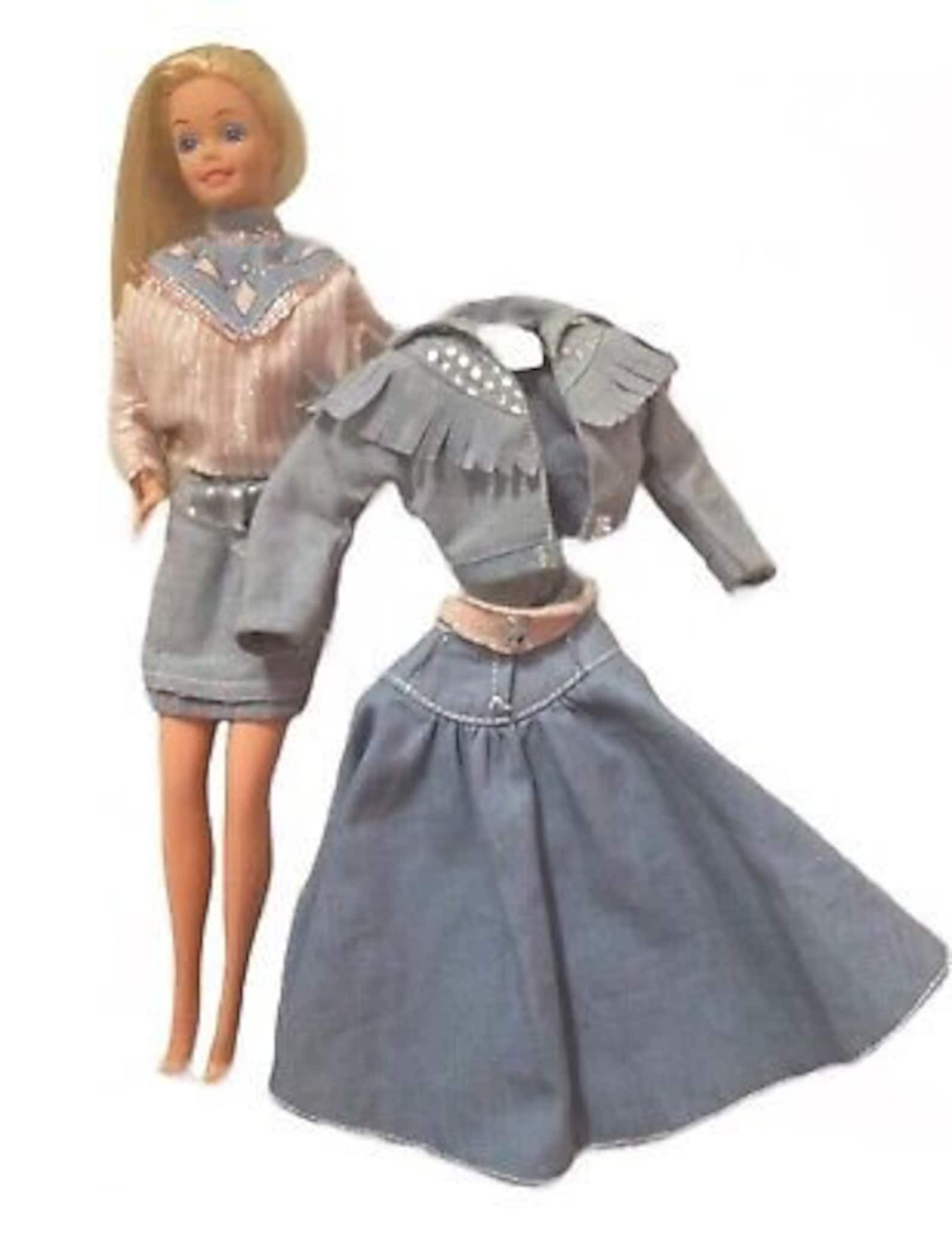 VINTAGE Mattel Feeling Fun Barbie 1988 / Cool Denim, Doll and Two ...