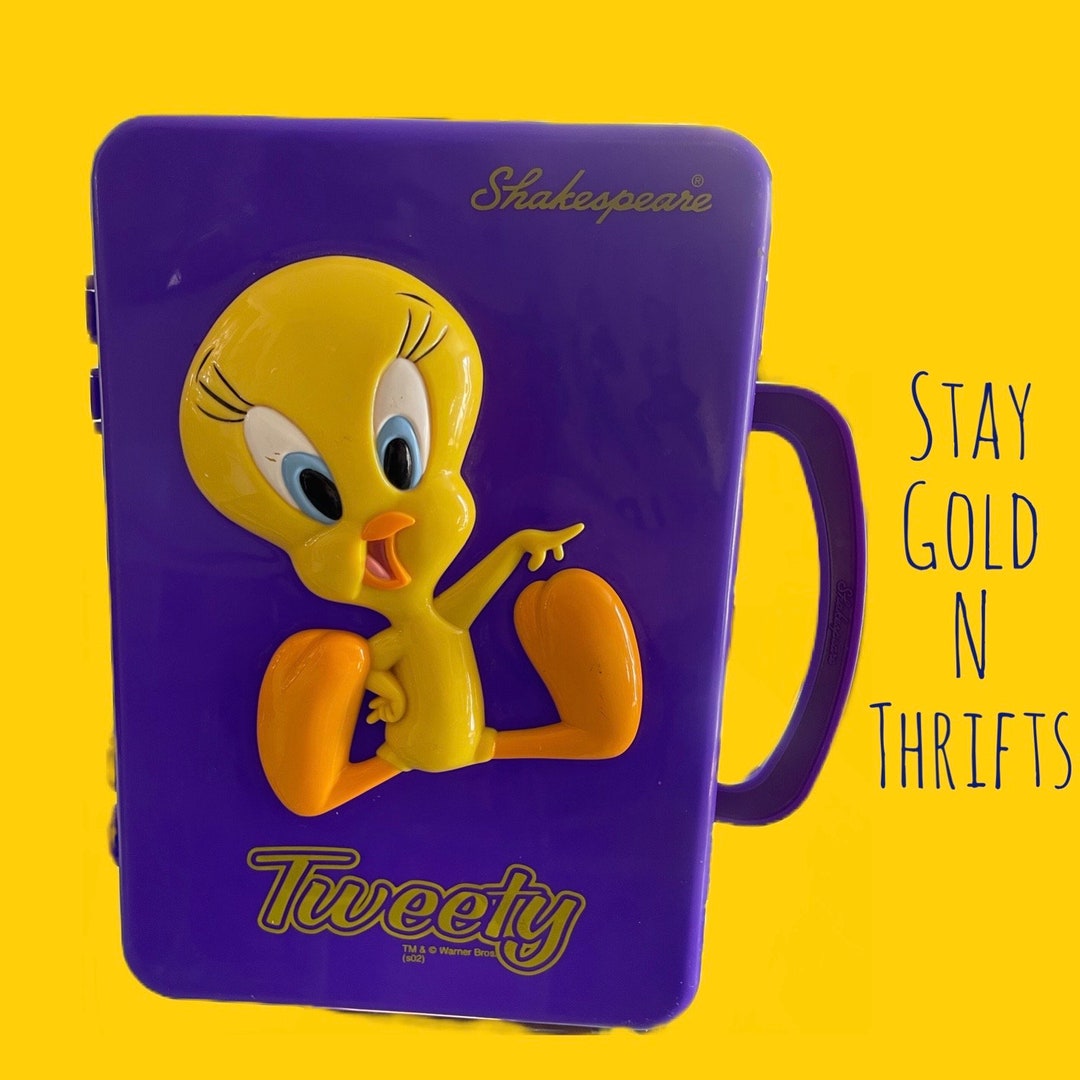 VINTAGE Looney Tunes Tweety Bird Purple Shakespeare Box - Etsy