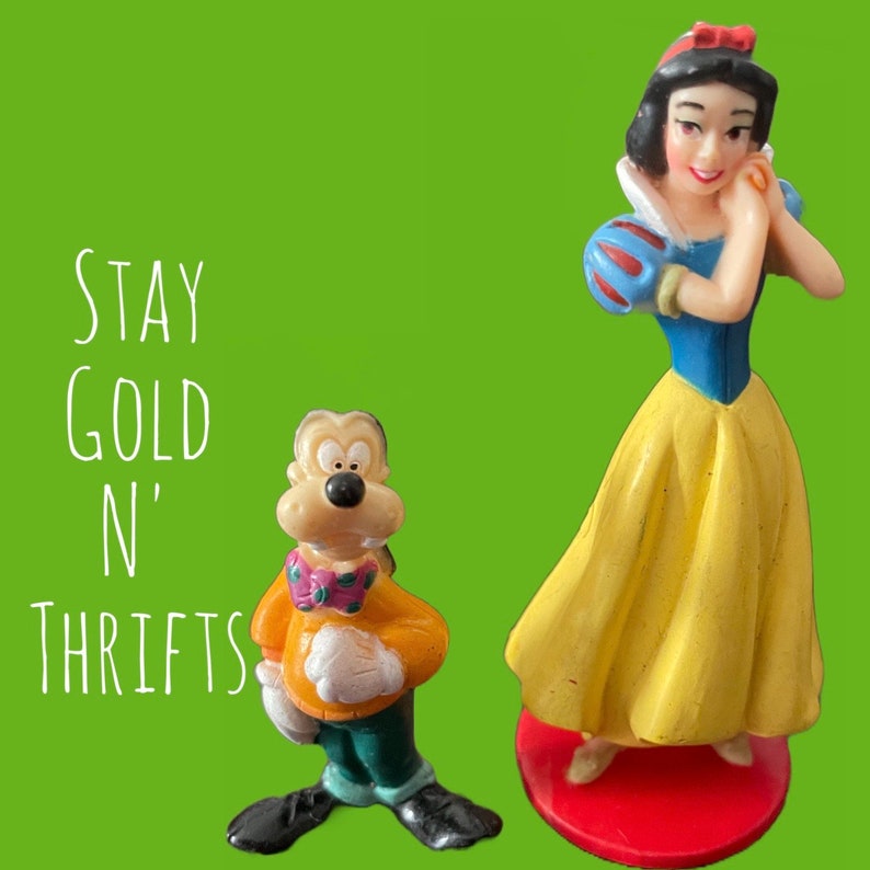 VINTAGE Disney Figures Cake Toppers Bundle Lot, Snow White, Goofy ...