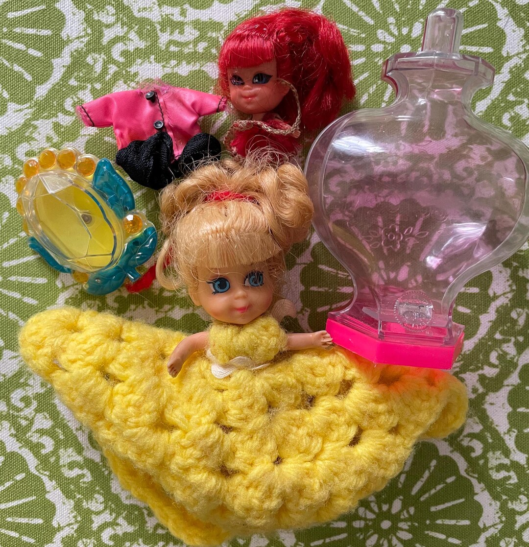 Vintage Mattel Liddle Kiddles BUNDLE Kologne Doll 1967 Rosebud, Ring ...