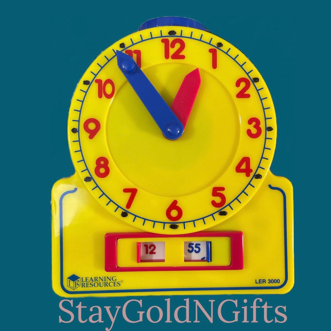 Vintage 90’s Plastic Teaching Gear Clock Elementary School - Etsy