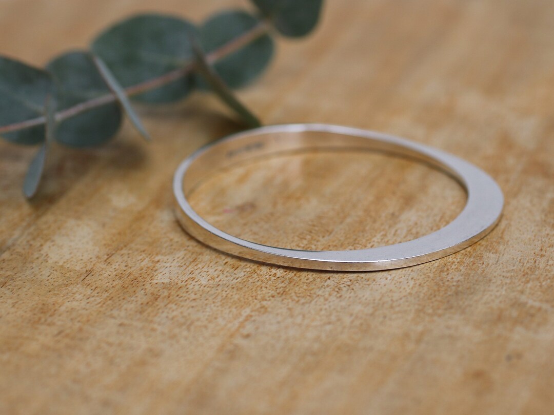 Saturn Eco-silver Irregular Circle Bangle | Handmade | Modern and ...