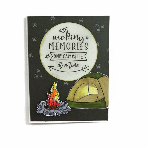 Camping Card - Etsy