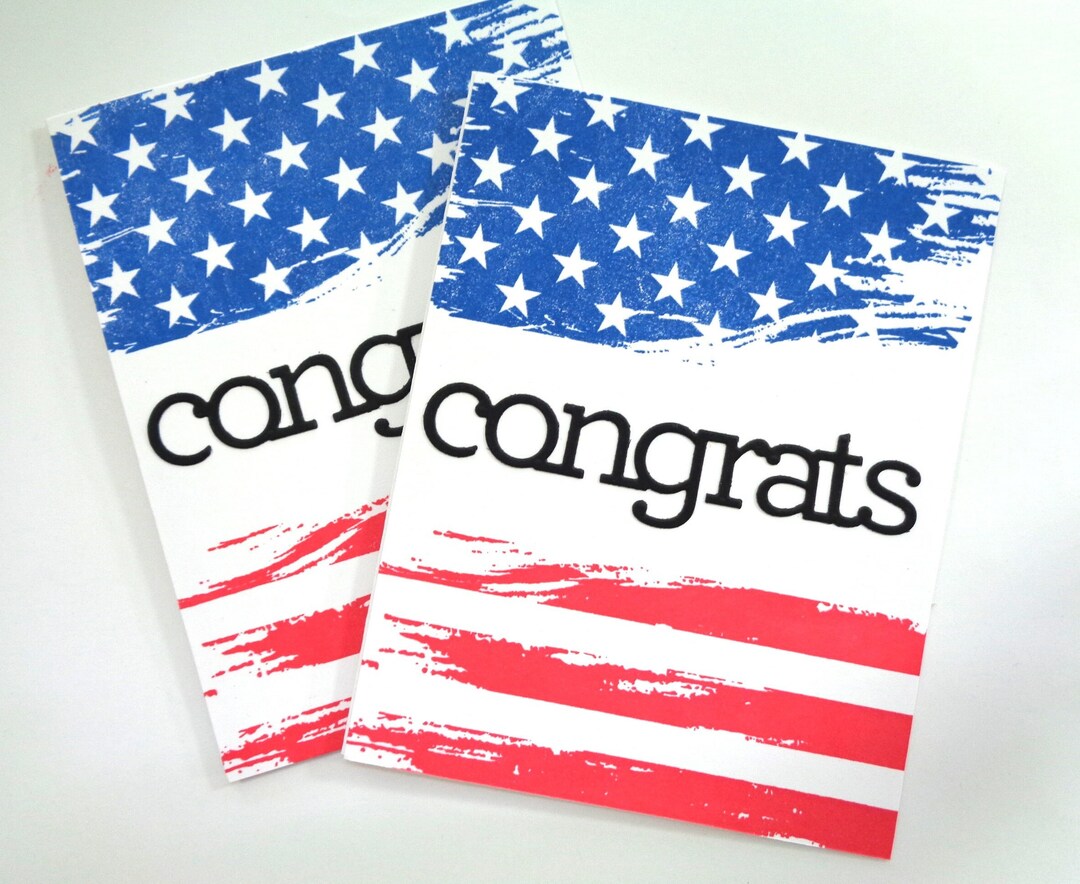 Congratulations Flag Card - Blank Card - Graduation, Promotion ...