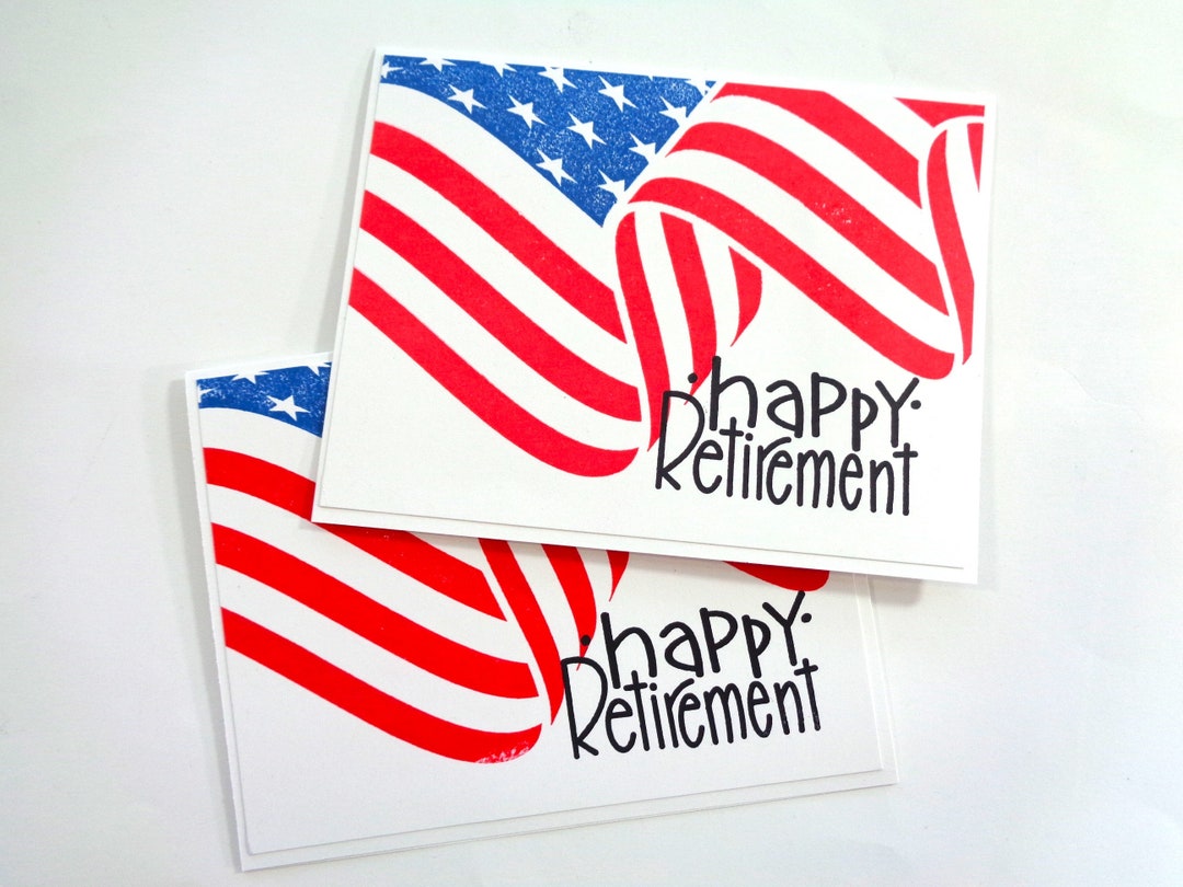 Happy Retirement Card - Military or Patriotic Theme - Flag Card - USA ...