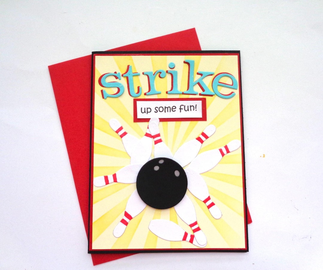 Bowling Birthday Card - Strike up Some Fun! - A Card for Every Bowler ...