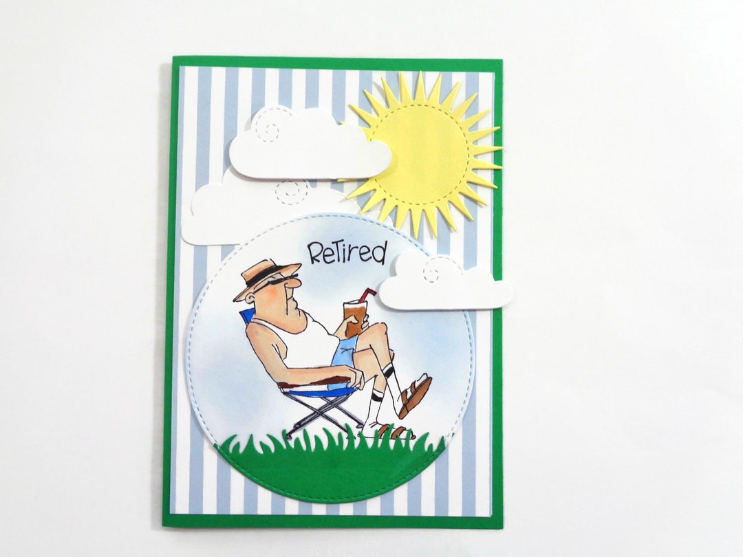 Retirement Card - Relaxing Old Guy - From the Whole Gang, From I or Us ...
