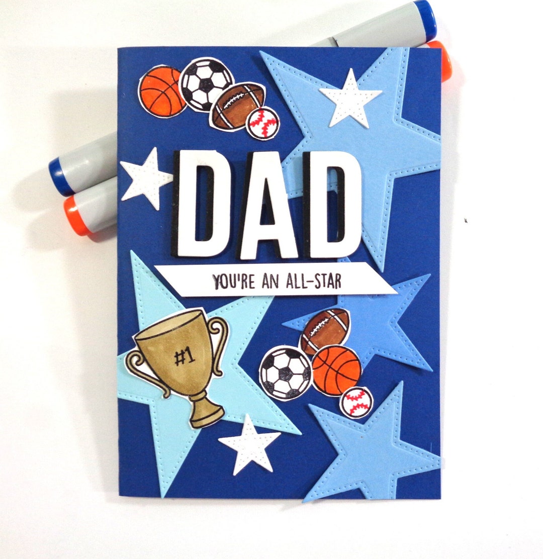 Happy Father's Day Card - Dad You're an ALL-STAR - Gifts for Dad, Gifts ...