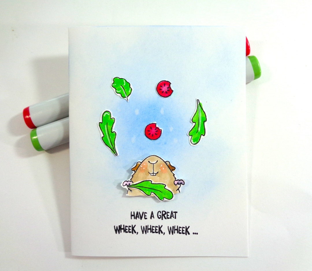 Guinea Pig Blank Note Card - Have a Great Wheek, Wheek, Wheek - Funny ...