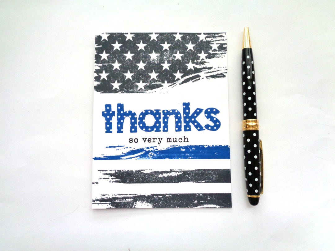 First Responder Thank You Card: Police, EMT, Firefighter Appreciation ...