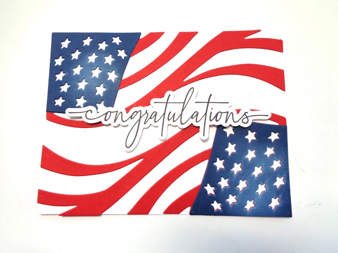 Military Congratulations Card - School or Boot Camp Graduation, Flag ...