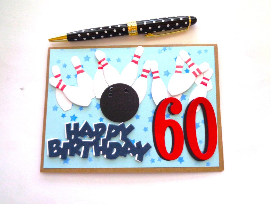 Happy Birthday Bowling Card - Choose the Age, Young or Old! Strike up ...