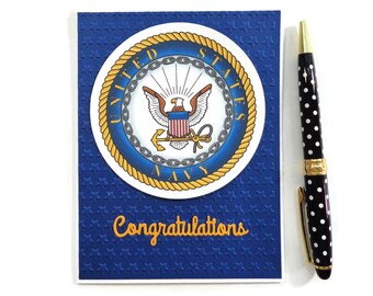 Navy Graduation Card - Etsy