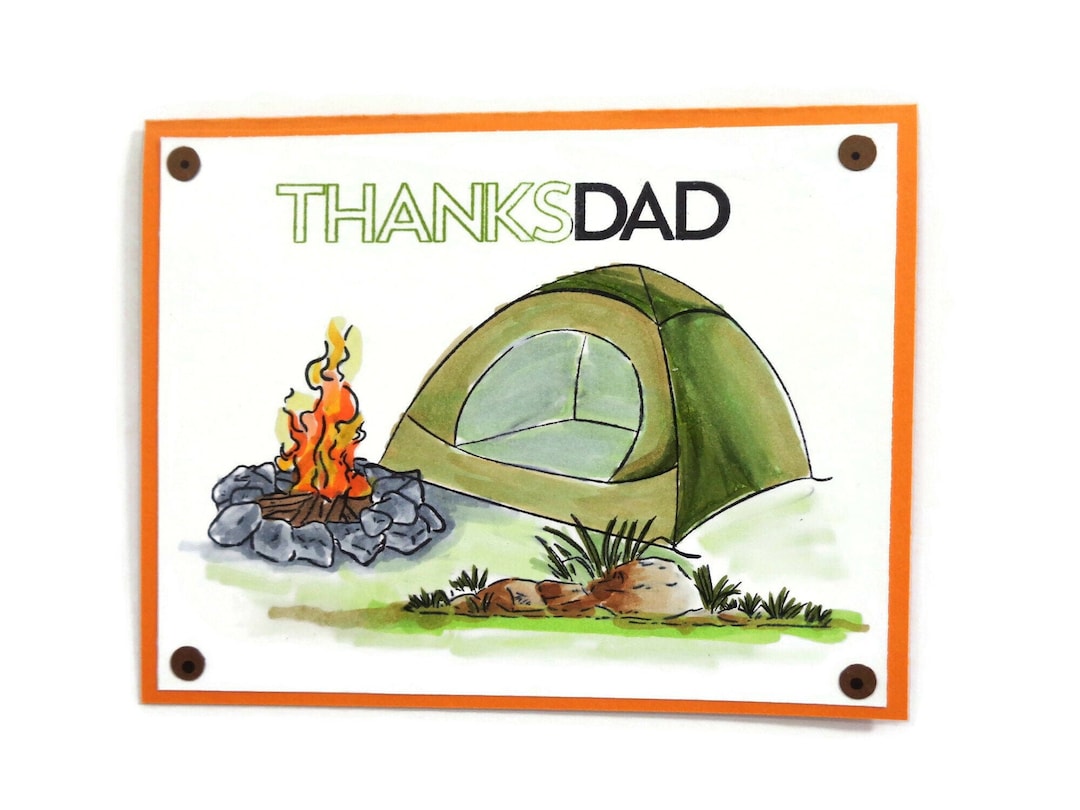 Thanks Dad Father's Day Card - Camping Dad - My Favorite Memories Are ...