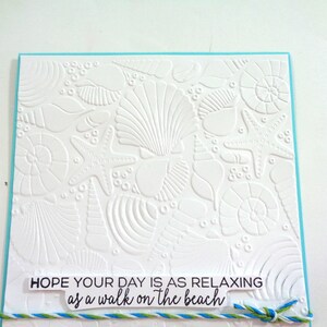 Embossed Sea Shells Birthday Card: Beach Theme - Etsy