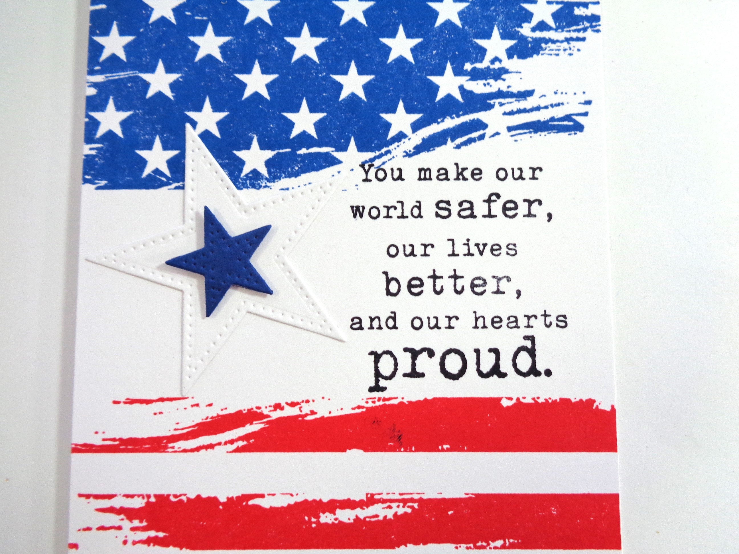 Thank You for Your Military Service Card - You Make Our World Safer ...