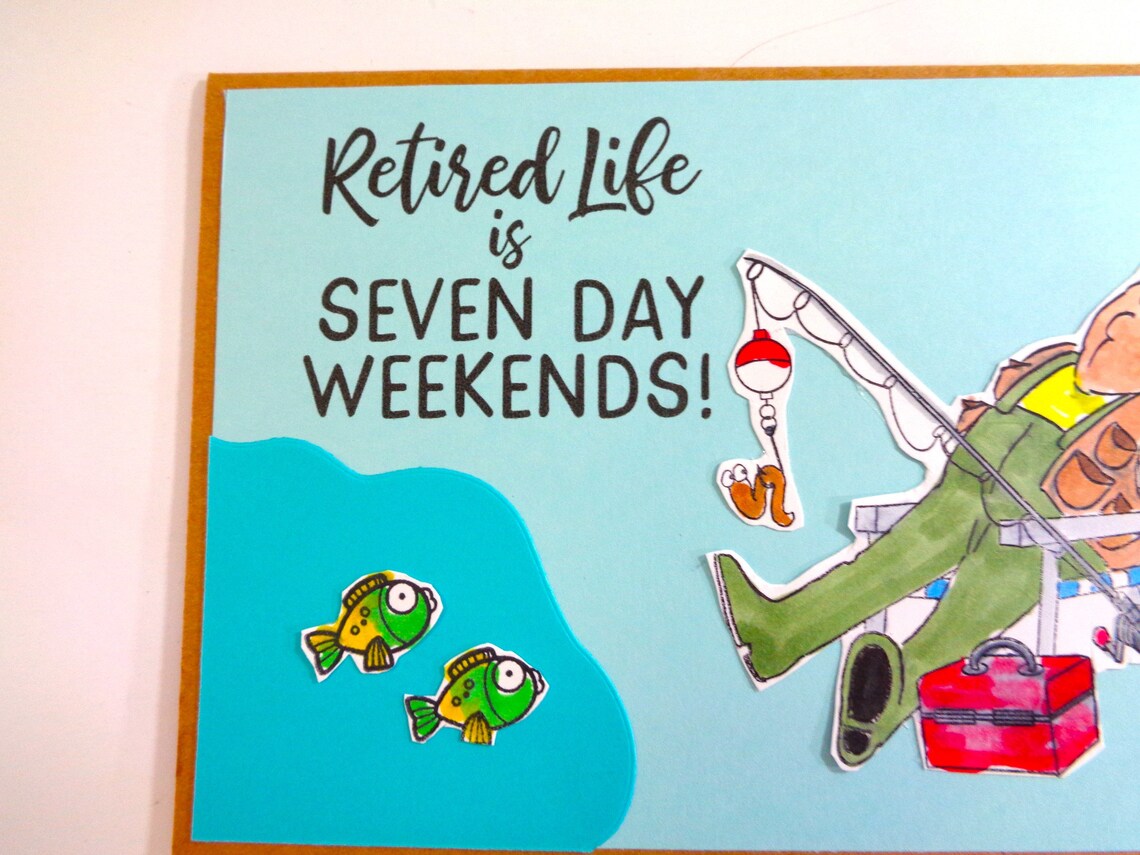 Fishing Retirement Card, Handmade - Choice of Inside Sentiments, From I ...