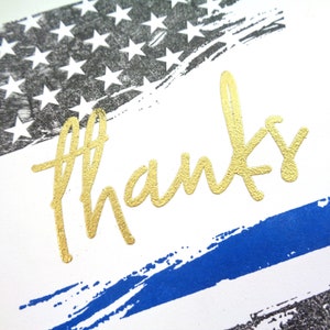 Back the Blue Card - Police Appreciation Thanks Card - Thin Blue Line ...