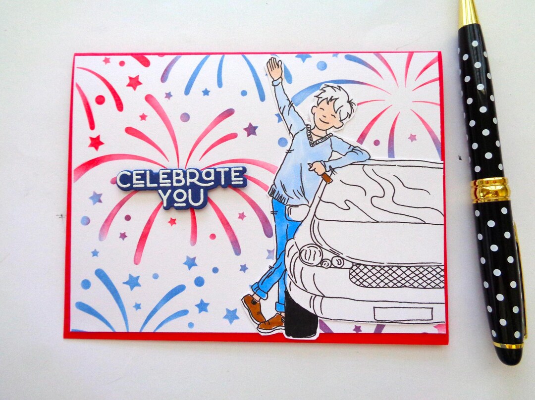 Happy Birthday, New Driver, New Car Card for Boys - Hair & Car Color ...