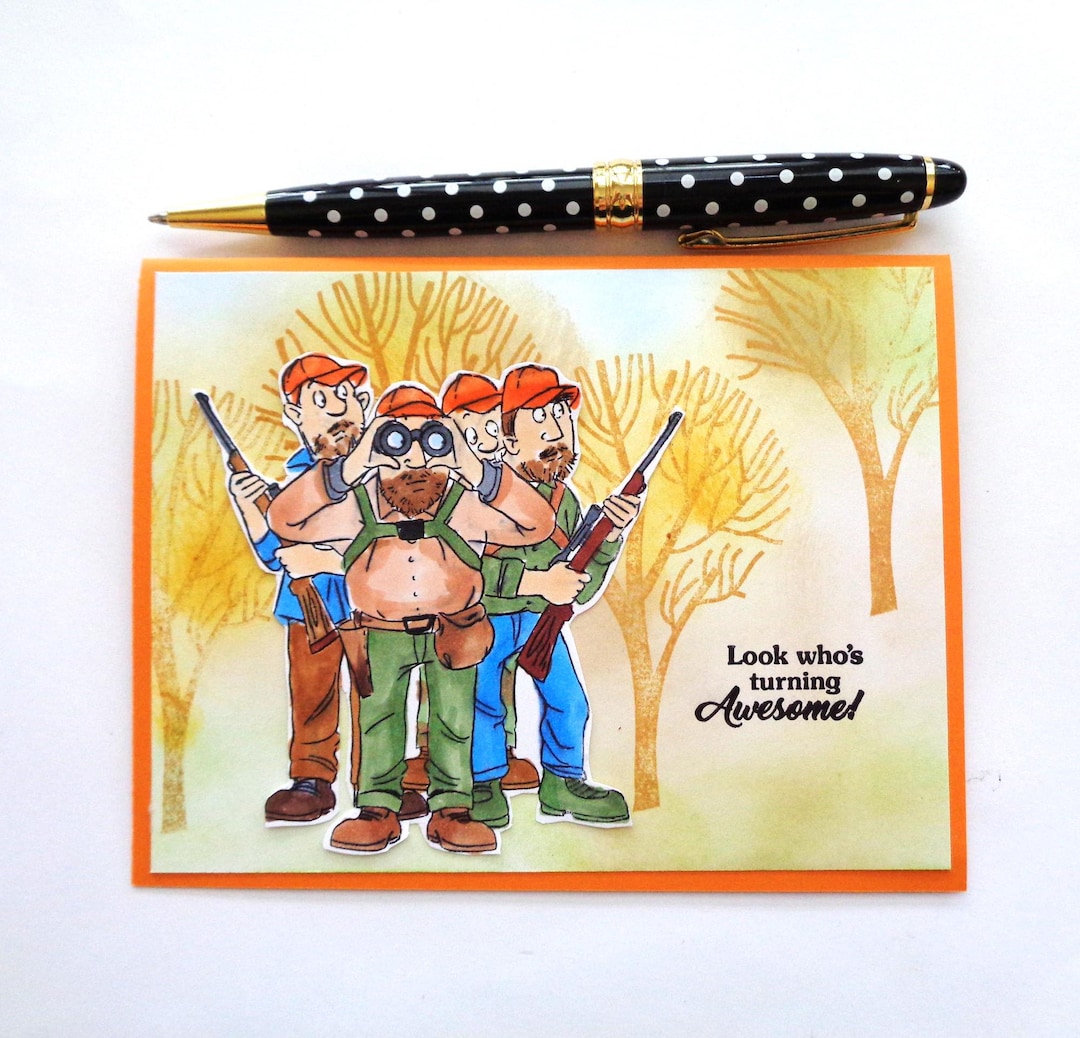 Men's Deer Hunter's Birthday Card - Look Who's Turning Awesome! Hey ...