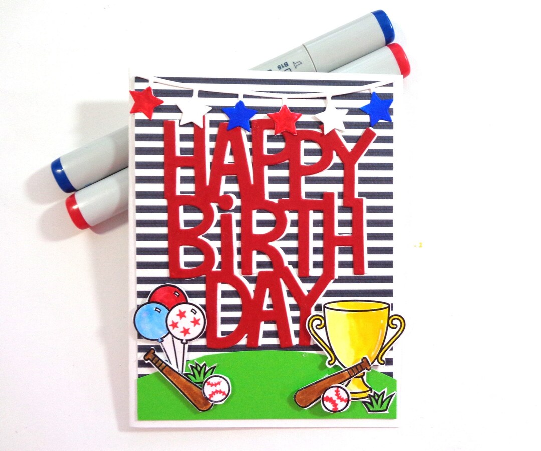 Big Happy Birthday Card for the Baseball Player Kids to Teen You're a ...