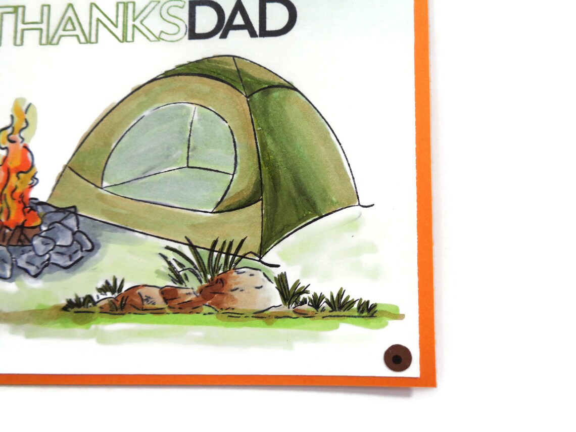 Thanks Dad Father's Day card Camping Dad My favorite | Etsy