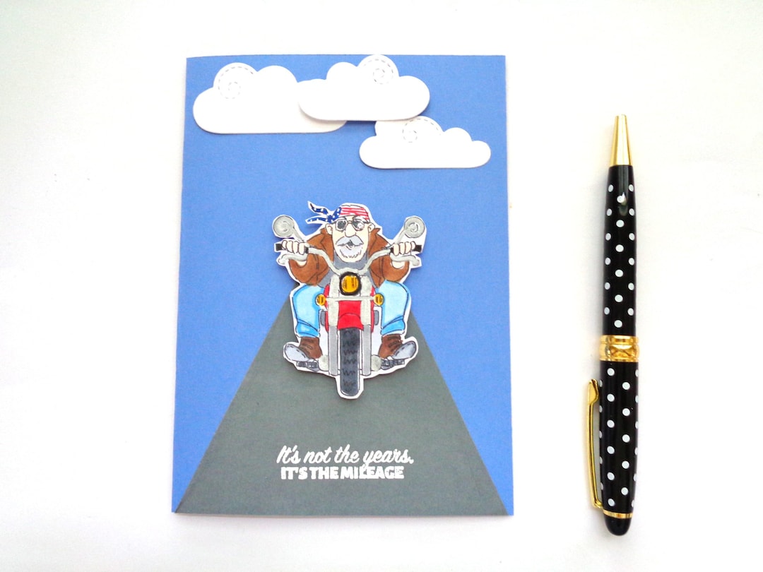 Motorcycle Birthday Card - It's Not the Years, It's the Mileage ...