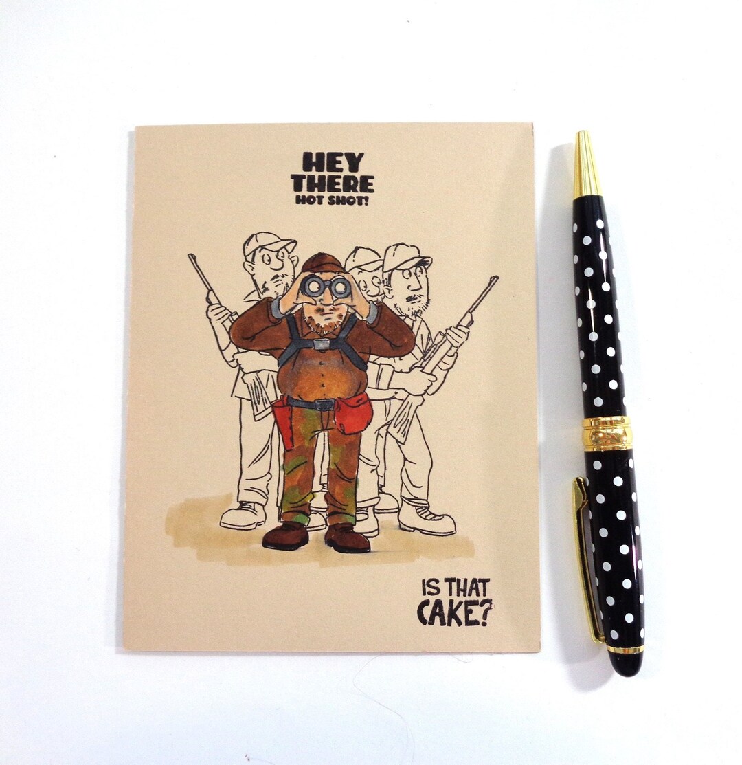 Men's Happy Birthday Card Hunting Card Hey There Hot Shot Shooting Card ...