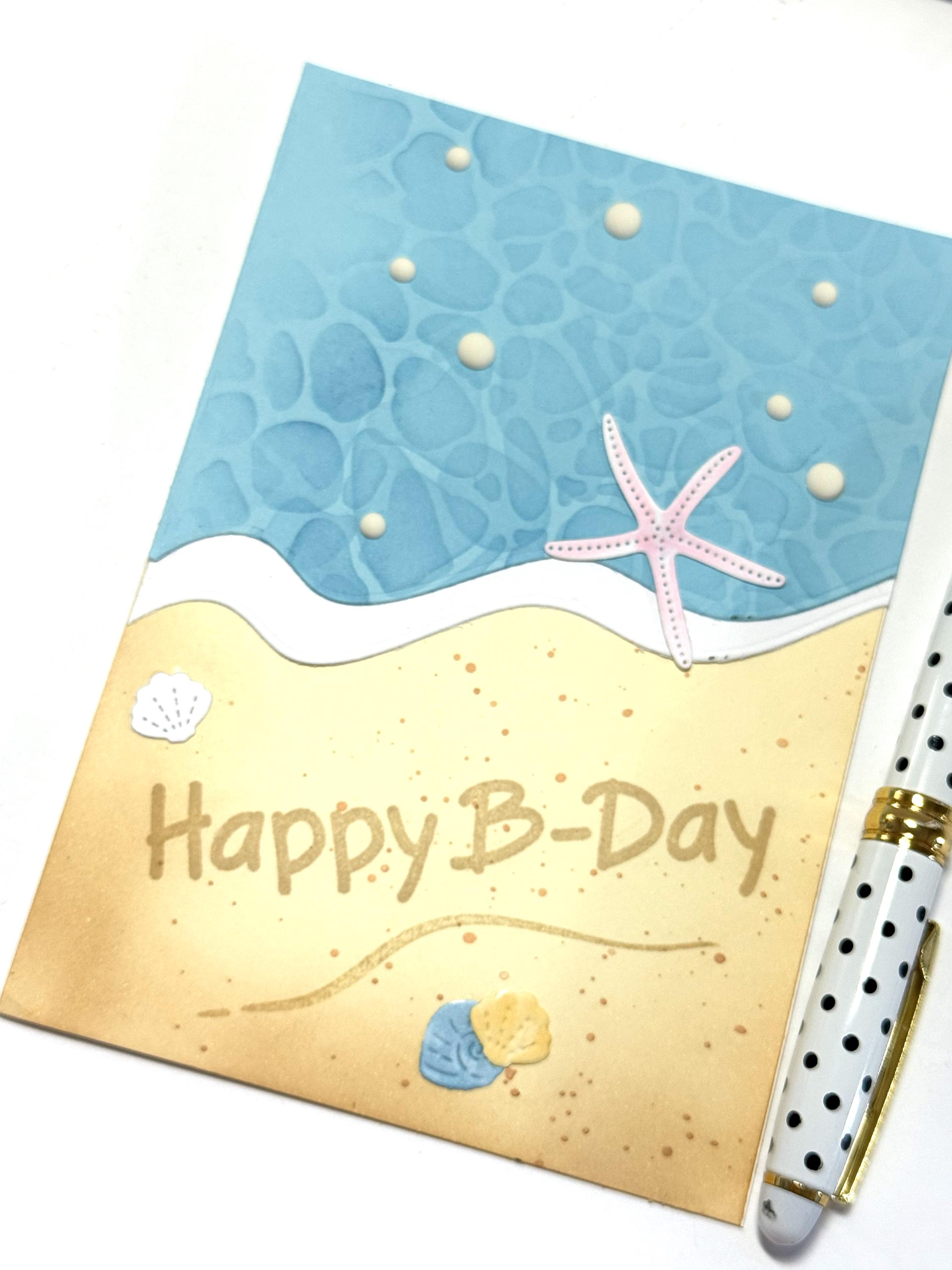 Beach Birthday Card - It's Written in the Sand - Choice of Inside ...