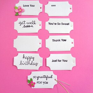 Woman's Flower Birthday Card Tag Sentiment Choices, the 3D Flower ...