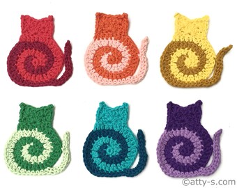 Swirly Cat Crochet Pattern PDF - Etsy